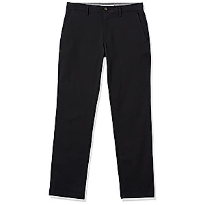 Amazon Essentials Men's Slim-Fit Casual Stretch Khaki Pant, Black, 33W x 34L