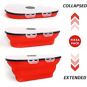 Pizza Storage Container with 5 Microwavable Serving Trays BeinCart