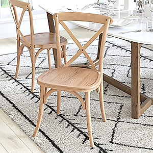EMMA + OLIVER 2-Pack Driftwood X-Back Chair