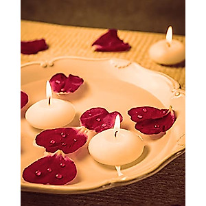 80 Pcs 1.73 Inch White Unscented Floating Candles, Dripless Tealight Candles Home Decorations, Cute and Elegant Burning Candles for Wedding Vases Centerpieces Party Accessories