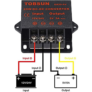 DC-DC Buck Converter 12V 24V Step Down to 5V 5A 25W Voltage Regulator Power Converter Adapter Module Transformer