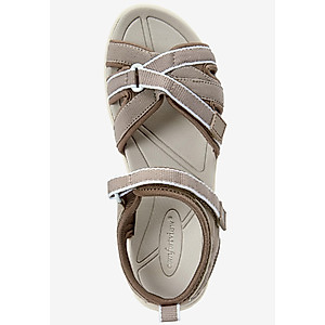 Comfortview Women's Wide Width The Annora Water Friendly Sandal - 10 W, Denim Silver