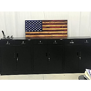CJF Metal Storage Cabinet with 2 Doors and 2 Locking Drawers, Storage Cabinets for Office/Home/Garage 36.2" H x 31.5" W x 15.7" D (Black)