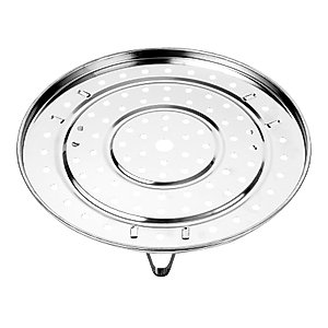 yiqqplos Premium Steamer Rack Stainless Steel Removable Leg Steamer Basket & Canning Rack for Pot, Pressure Canner, and Steamer Pot Pans (9.45 Inch)