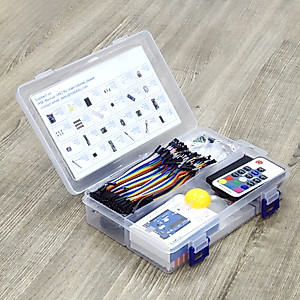 Super Starter Kit Based on Arduino UNO R3 with Tutorial and Controller Board Compatible with Arduino IDE, Includes Relay Wireless Radio Frequency Remote Control Switch Transmitter and Receiver kit