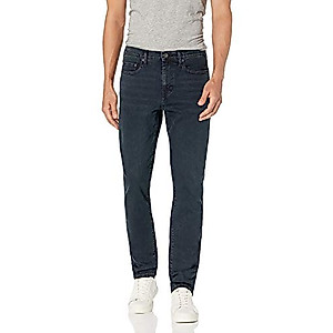 Amazon Essentials Men's Comfort Stretch Straight Slim-Fit Jean (Previously Goodthreads), Blue Black Vintage, 36W x 28L