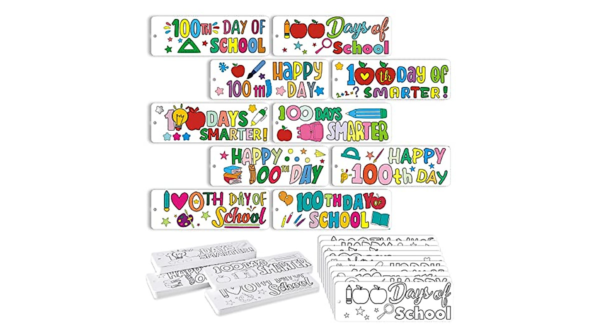200 DIY 100 Days of School Bookmarks for Classroom Celebration