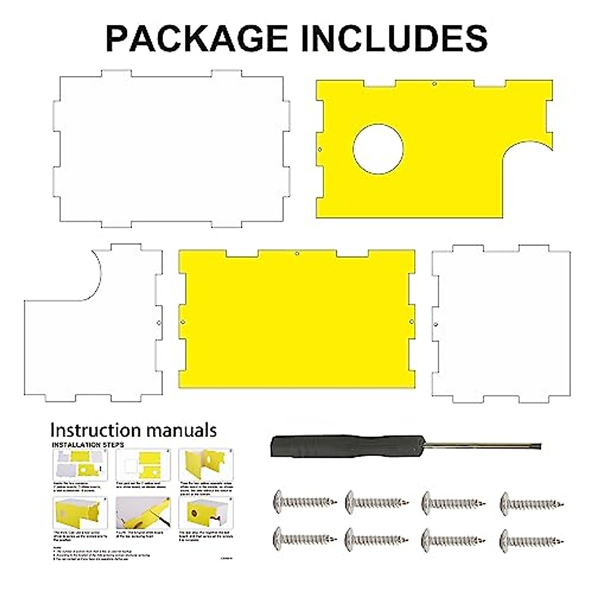 MILIFUN Hamster Houses and Hideouts, Chinchilla House Dwarf Hamster Hideout with Climbing Ladder Slide, Multi-Chamber Small Animal Maze Hut for Hedgehog Syrian Mice Hideout.