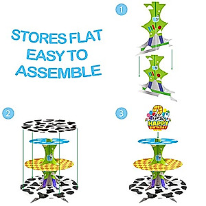 Cartoon Story Cupcake Stand 2nd Cardboard Cake Stand Dessert Tower Holder for Toy Theme Birthday Decoration Baby Shower Party Supplies