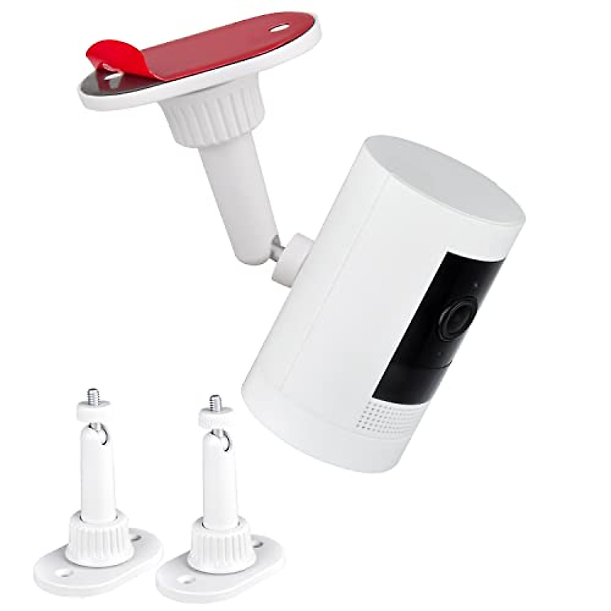 2Pack Strong Adhesive Wall Mount Compatible with Ring Stick Up Cam Wired/Battery and Ring Indoor Cam HD Security Camera,360 Degree Adjustable Mounting Bracket for Camera with 1/4 Screw Head