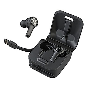 JLab JBuds Air Executive True Wireless Bluetooth Earbuds + Charging Case - Black - C3 Calling with Dual Microphones - Long Travel Playtime - Bluetooth 5.0 Connection - 3 EQ Sound Settings