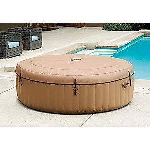 INTEX 28427E PureSpa Bubble Massage, Inflatable Spa Set, Tan, 6-Person
