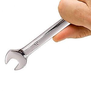 KINJOEK 2 PCS 10mm 12PT Ratchet Wrench, Metric Ratcheting Wrench Set with 5° Movement and 72 Teeth for Projects with Tight Space