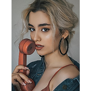 Black Earrings for Women Large Hoop Sensitive Ears Lightweight Chunky Hoops Everyday Jewelry 70mm