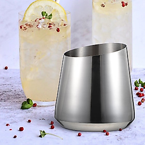 Garneck Stainless Steel Bucket Beer Bottle Bucket Double Metal Cooler Bucket Metal Ice Bucket Holder Cocktail Ice Drinks Buckets Bottles Cooler Tinplate Tableware