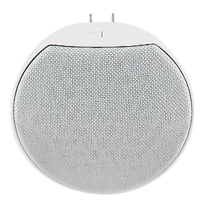 OC Acoustic Newport Plug-in Outlet Speaker with Bluetooth 5.1 and Built-in USB Type-A Charging Port (Gray/White)
