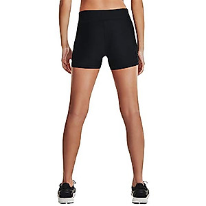 Under Armour Women's HeatGear Armour Mid Rise Shorty , Black (001)/White, Small