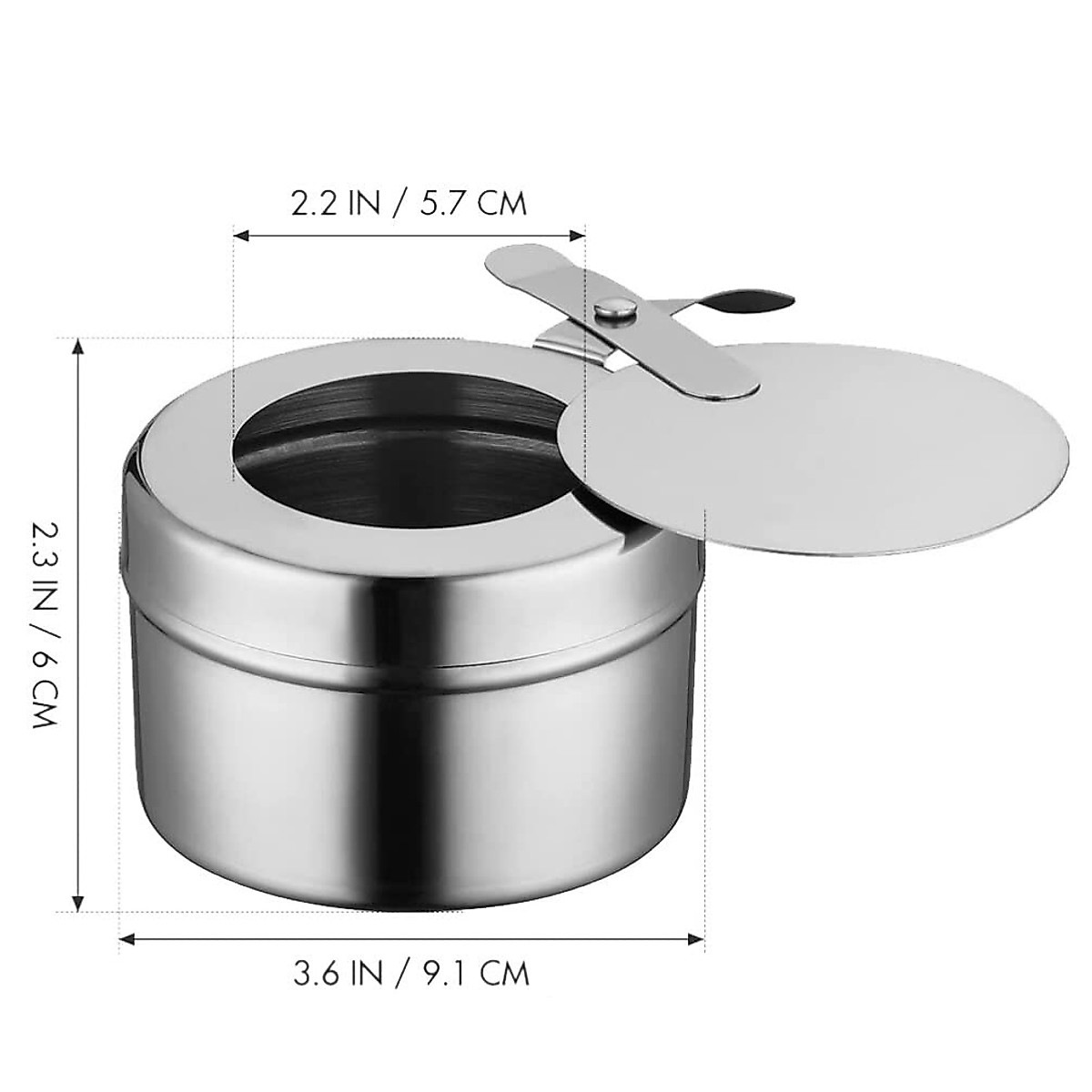 Homoyoyo 2pcs Fuel Holders for Chafing Dishes Stainless Steel Chafing Dish Canned Heat Holder Food Warming Trays Stainless Steel Fuel Holder with Wick Fuel Miniature Kit Kitchenware Heating