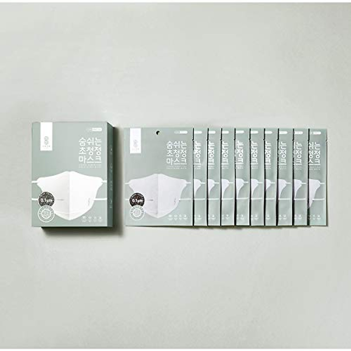 SOOM LAB, Hyper Purifying Breathing Mask, Disposable Face Mask, Elastic Ear Loop, Nanofiber Filter, Washable, Resuable, Pack of 10 (Black)