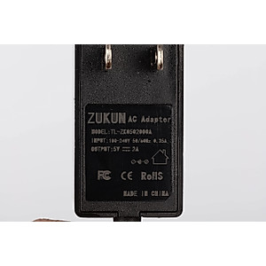 ZUKUN 5V 2A AC Adapter Charger Regulated Power Supply Cord for LED Strip Light, CCTV Camera, BT Speaker, GPS, Webcam, Router