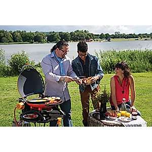Napoleon TravelQ TQ2225PO Portable Gas Grill, 225 sq. in, Orange