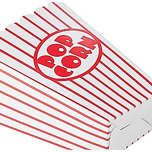 Vibrant Red Small Popcorn Paper Boxes (8 Pack) - Premium Treat Containers for Parties, Movie Nights & Snack Lovers