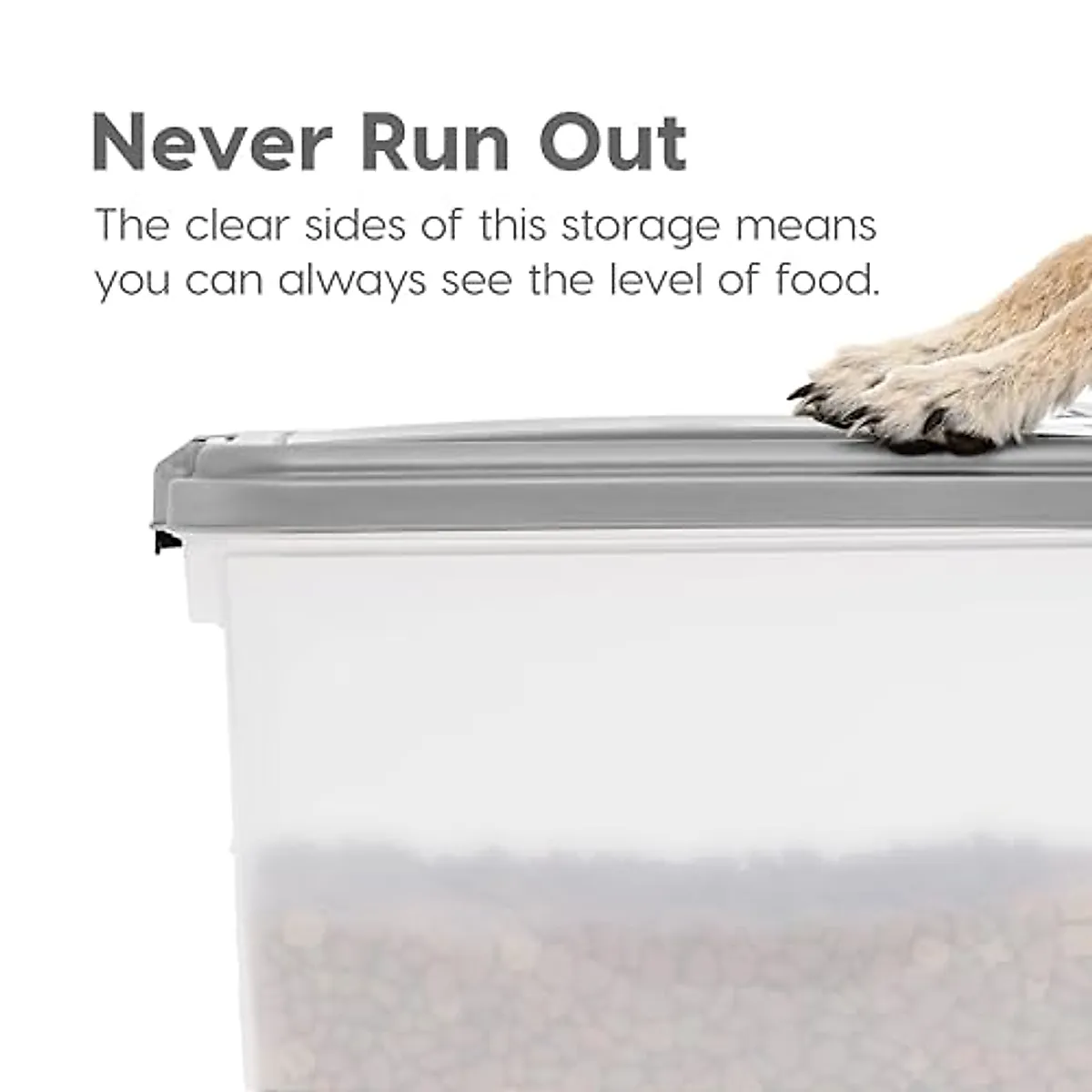 IRIS USA Dog Food Storage Container, 30 lbs & 11 lbs Combo, Cat Food Storage Container, Dog Treat Container, Airtight, Stackable, 2-Cup Scoop, Wheels, Easy Mobility, Chrome