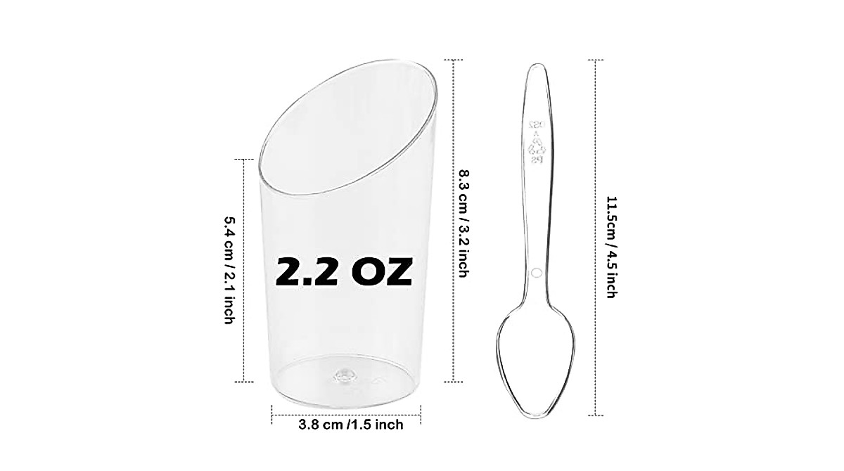 Zezzxu 50 Pack Mini Dessert Cups for Events and Parties