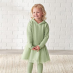 Gerber Baby and Toddler Girls Sweater Dress with Tulle Skirt, Green, 18 Months
