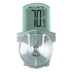 AcuRite 00799HDSBA1 00799 Digital Outdoor Window Thermometer, White, 0.2