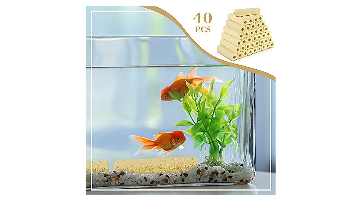 40 Pcs Aquarium Bio Media Blocks for Fish Tank Filtration - Large Size