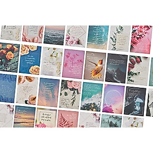 Sympathy Cards Religious with Envelopes - Bulk Set of 30 Blank Cards with Box - Scripture on front - Unique Designs - Heartfelt Spiritual Messages