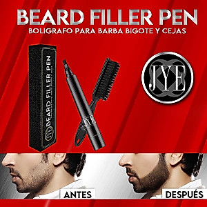 JYE Pen for beard, mustache or eyebrows, waterproof, long lasting, black pen filler