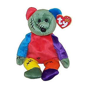 TY Beanie Baby - FRANKENTEDDY Bear (Green & Purple Feet) (8.5 inch) MWMT's ^G#fbhre-h4 8rdsf-tg1382766