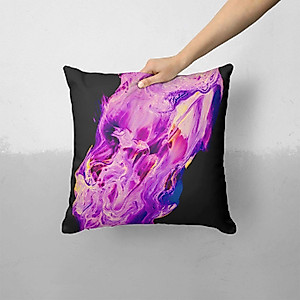 iiRov Liquid Abstract Paint V76 - Custom Decorative Home Decor Indoor or Outdoor Throw Pillow Cover for Sofa, Bed or Couch Cushion (Pillow CASE Cover ONLY)