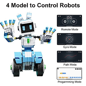 XITALAXU STEM Projects for Kids Ages 8-12,Remote & APP Controlled Robot Building Toys Stocking Stuffers for Kids,Gifts for Teens Boys Girls Age 7 9 10 11 13 14 (410 Pieces)