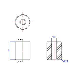 FYSETC Ender 5 Plus Bed Columns, 4Pcs 3D Printer Ender 3 S1 Pro Solid Bed Mounts, Height 18mm 0.7inch OD 0.63inch Stable Heat-Resistant Buffer for Ender 5 Pro Ant A8 Wanhao D9 Prus i3 Meg pro-Black