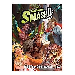 Smash Up World Tour Culture Shock Expansion -AEG, Board Game, Card Game, African, Russian, German Legends, and more, 2 to 4 Players, 30 to 45 Minute Play Time, for Ages 10 and Up