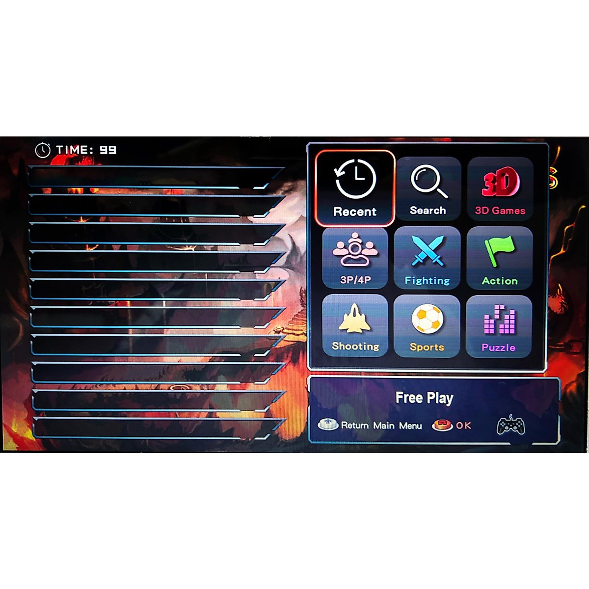 RegiisJoy 28000 in 1 Handheld Portable Arcade Game Console Mini Pandora Box 50S with HD Screen 2.4GHZ Wireless Controllers Search/Hide/Save/Load/Pause Games