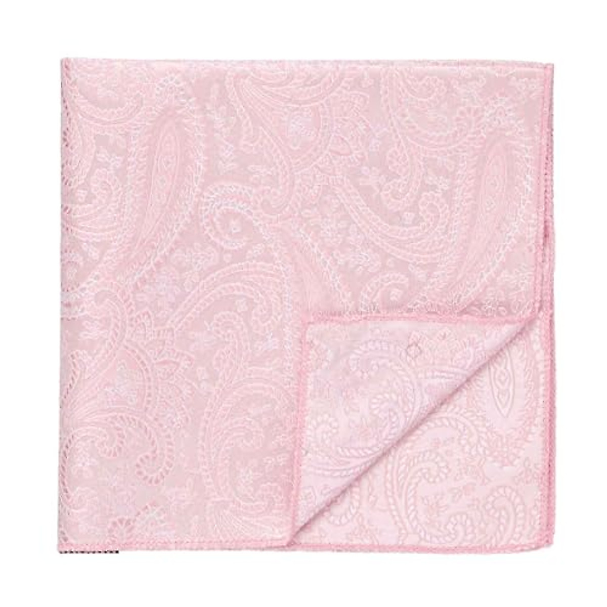 tiemart Pattern Pocket Square (Pale Pink Clara Paisley)
