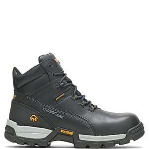 Wolverine Mens Tarmac Waterproof Reflective Composite-Toe 6" Work Boot, Black, 10 XW US