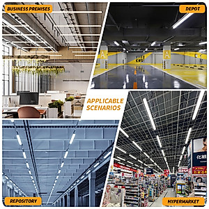 ONLYLUX 8Ft Led Bulbs, 48W 6500lm 5000K(12 Pack), 8 Foot Led Bulbs, T8 T12 Led Replacement Lights, FA8 Single Pin Clear Cover, Replace F96t12 Fluorescent Light Bulb