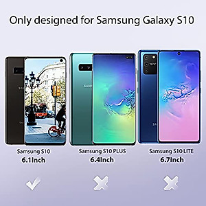 [2+2 Pack] LK Compatible for Samsung Galaxy S10 6.1inch, 2 Pack Flexible TPU Screen Protector and 2 Pack Camera Lens Protector [Ultrasonic Fingerprint Support] HD Clear Easy Installation