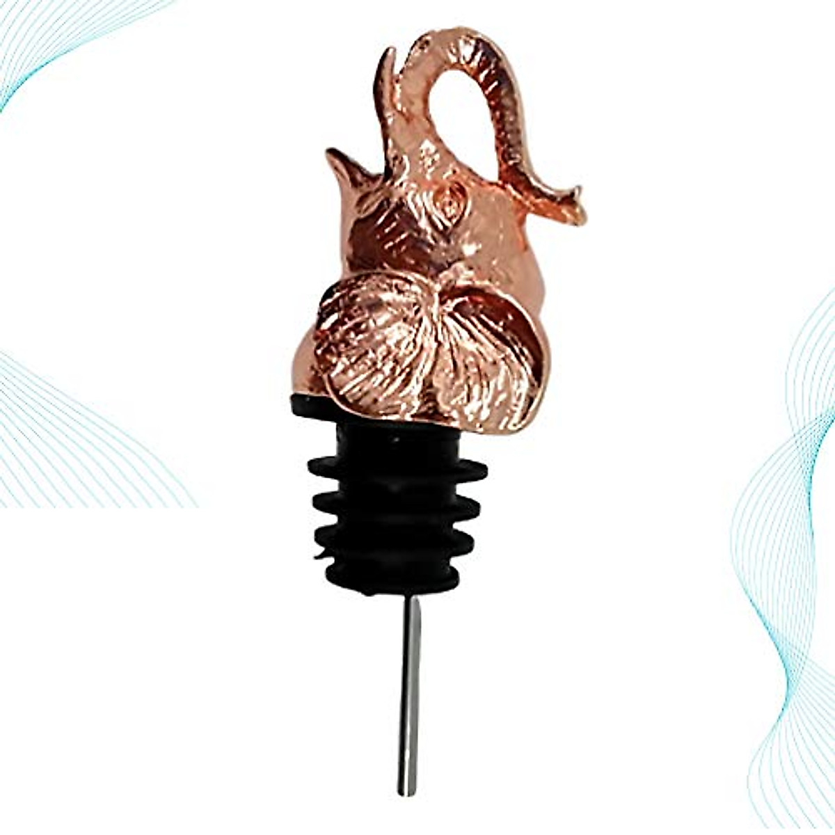 Yarnow Elephant Wine Pourer, Animal Wine Pourer Liquor Pour Spouts Bottle Pourer for Christmas for Bar Party Restaurant (Rose Gold)