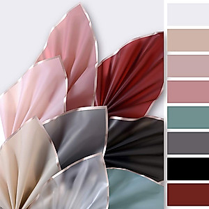 Waterproof Korean Style Flower Wrapping Paper Floral Bouquet Gift Packaging Supplies Multi Colors 40 Counts - Lotus Root Starch