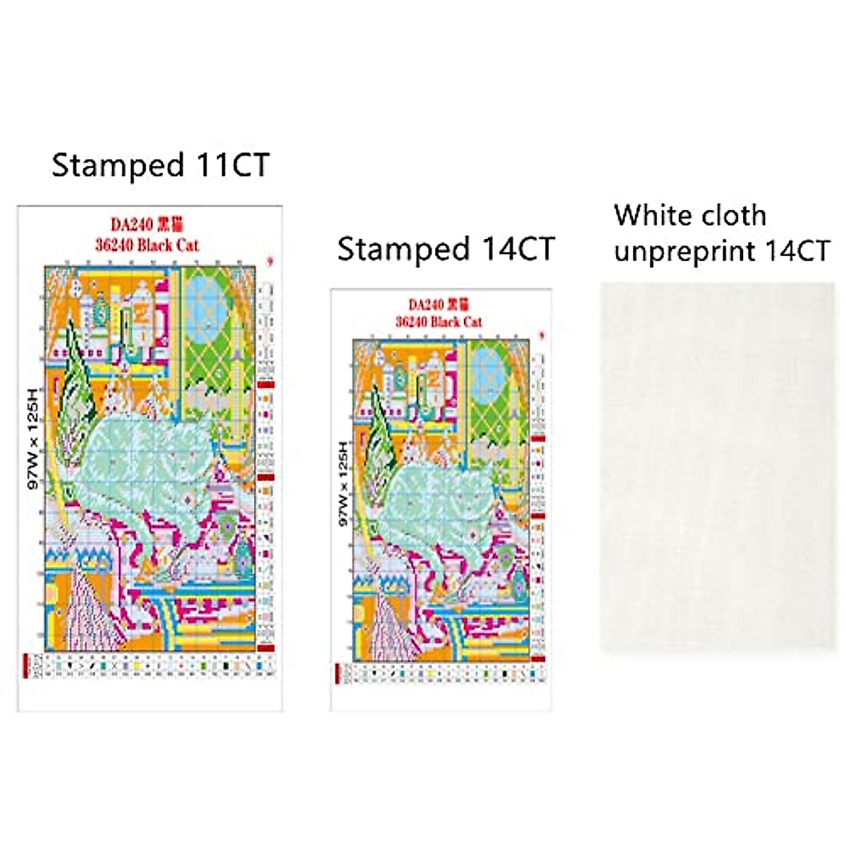 CaptainCrafts Cross Stitch Kits Full Range Stamped and Counted Fabric DIY Art Needlecrafts Embroidery Kit for Adults Beginner (Unpreprint 14CT, Tree House Autumn)