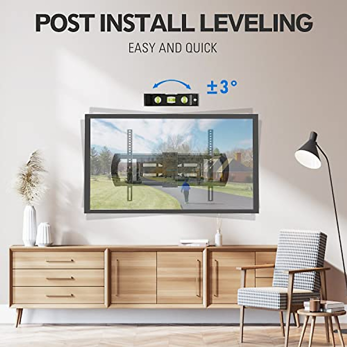 MOUNTUP TV Wall Mount, TV Mount Swivel and Tilt Full Motion for Most 42-82 Inch Flat Curved TVs, Wall Mount TV Bracket with Articulating Arm, Holds up to 100lbs Max VESA 600x400mm, Fits 12" 16" Studs