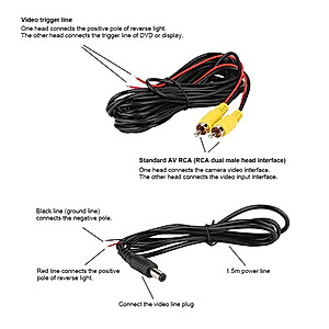 Car Reverse Rear View Camera,Professional Car Rear View Reverse Parking Camera Fit for Focus 2012 2013 2014, Reverse Camera