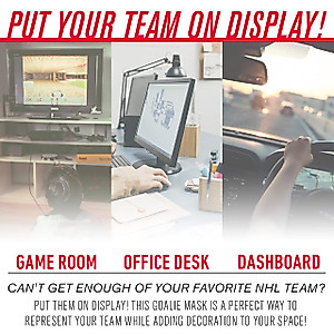 NHL Buffalo Sabres Team Logo Mini Hockey Goalie Mask with Case - Collectible Goalie Mask with Official NHL Logos and Colors