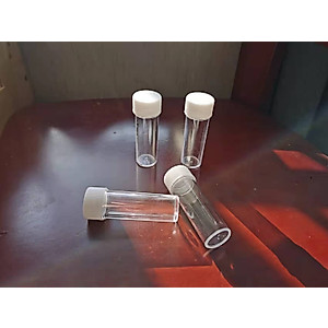12 PCS 25ml/0.8oz Plastic Sample Bottles Test Tubes Storage Vials Sample Container with Screw Cap